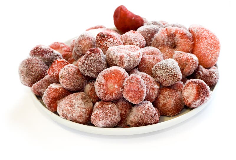 Fresas congeladas imagen de archivo. Imagen de fruta - 35635821