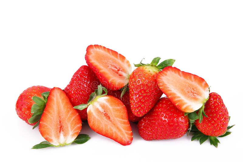 Fresas en el fondo blanco imagen de archivo. Imagen de concepto - 105972935