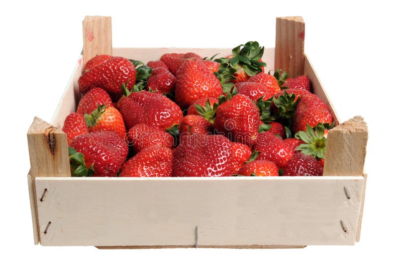 Caja con las fresas foto de archivo. Imagen de fondo - 41186194