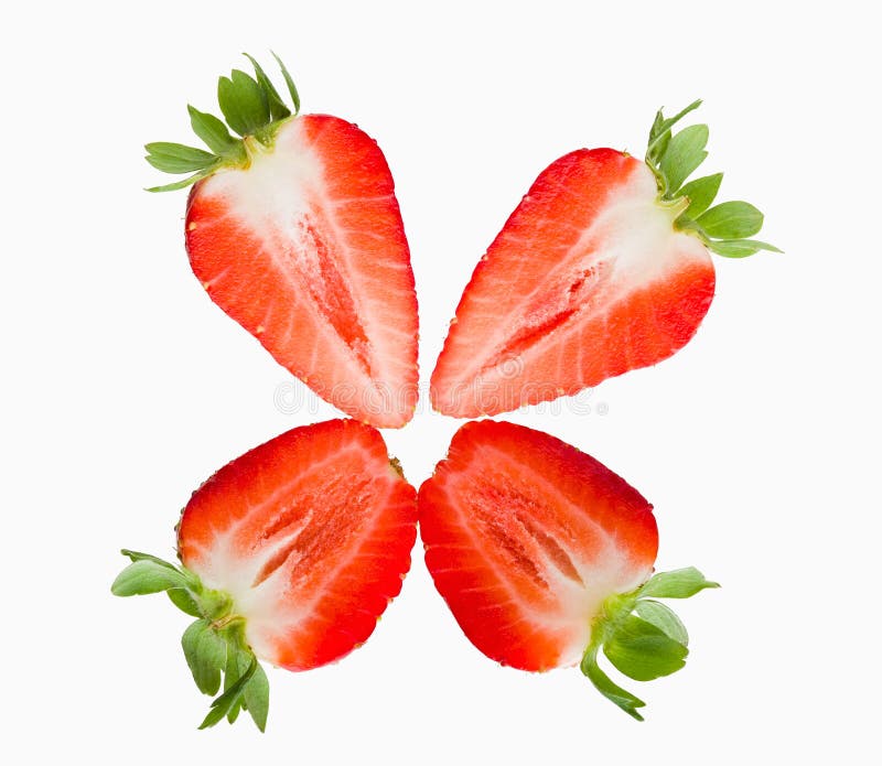 Fresas Partidas En Dos Fotos de stock - Fotos libres de regalías de ...