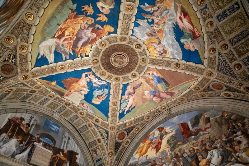 Fresco da arte no Vaticano fotografia editorial. Imagem de cidade ...