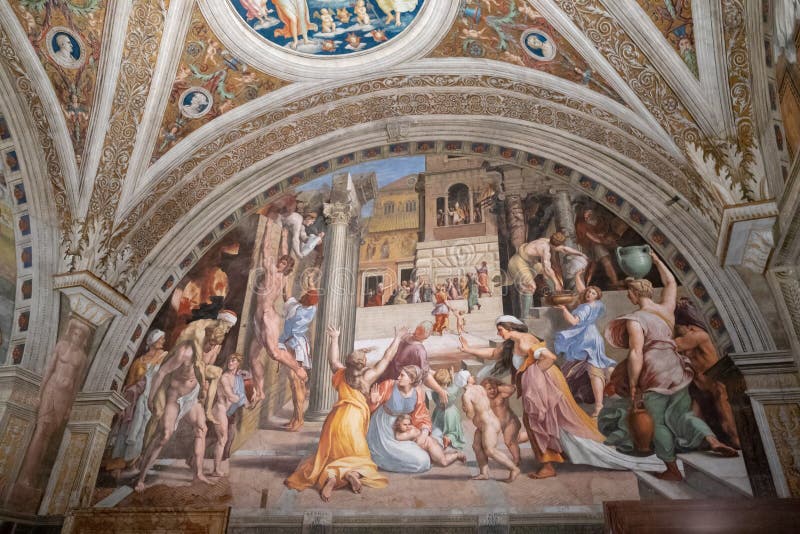Fresco Del Arte En Vaticano Imagen de archivo editorial - Imagen de ...