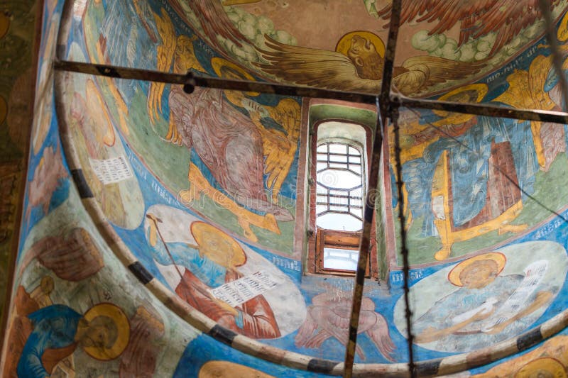 Fresco inside the temple editorial photo. Image of cathedral - 123720611