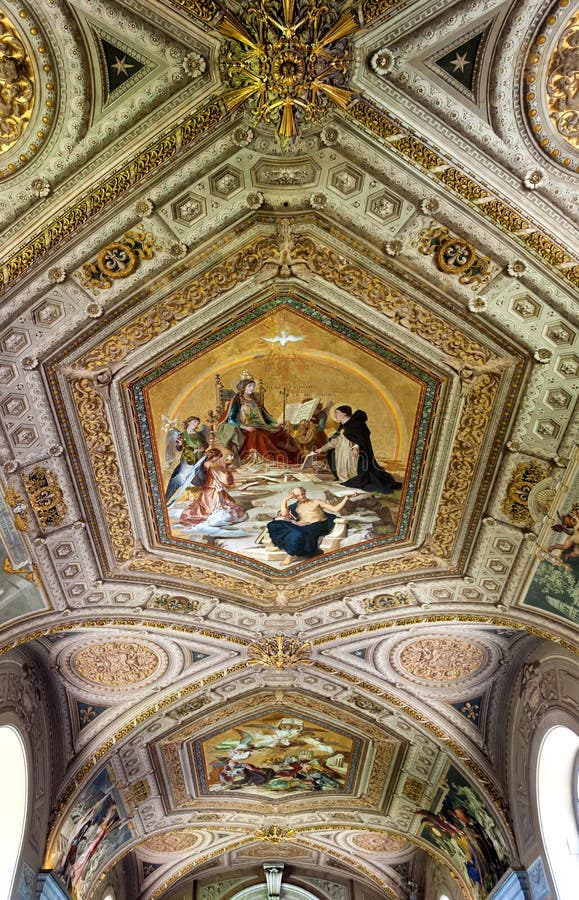 Frescoed ceiling stock image. Image of arts, heaven, oval - 16856589