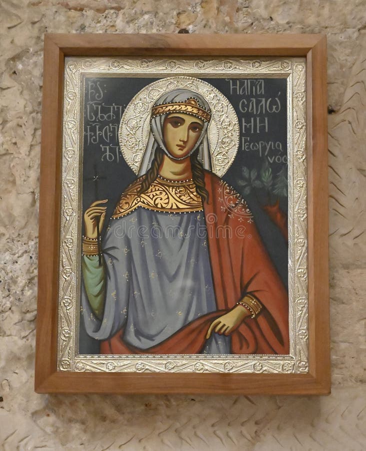 Frescoes and Icons in the Monastery of the Holy Cross Editorial Stock ...