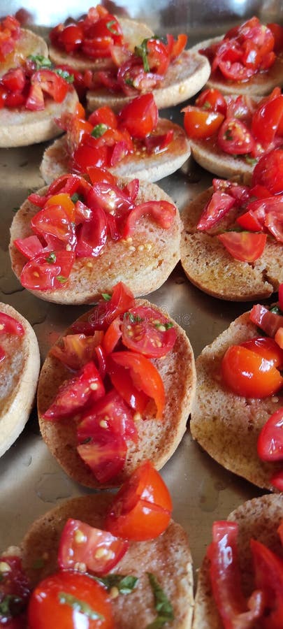 Freselle with tomato stock photo. Image of food, dairy - 228356360