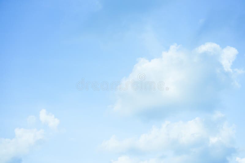 Fresh Air with Blue Sky and Clouds Background with Copy Space for ...