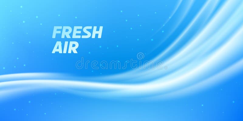 Fresh Air Flow or Cold Wind Wave Vector Background Stock Vector ...