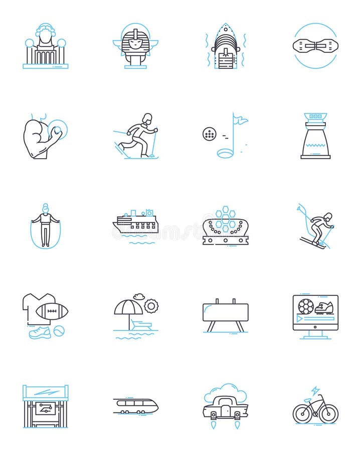 Fresh Air Linear Icons Set. Invigorating, Purifying, Clean, Refreshing ...