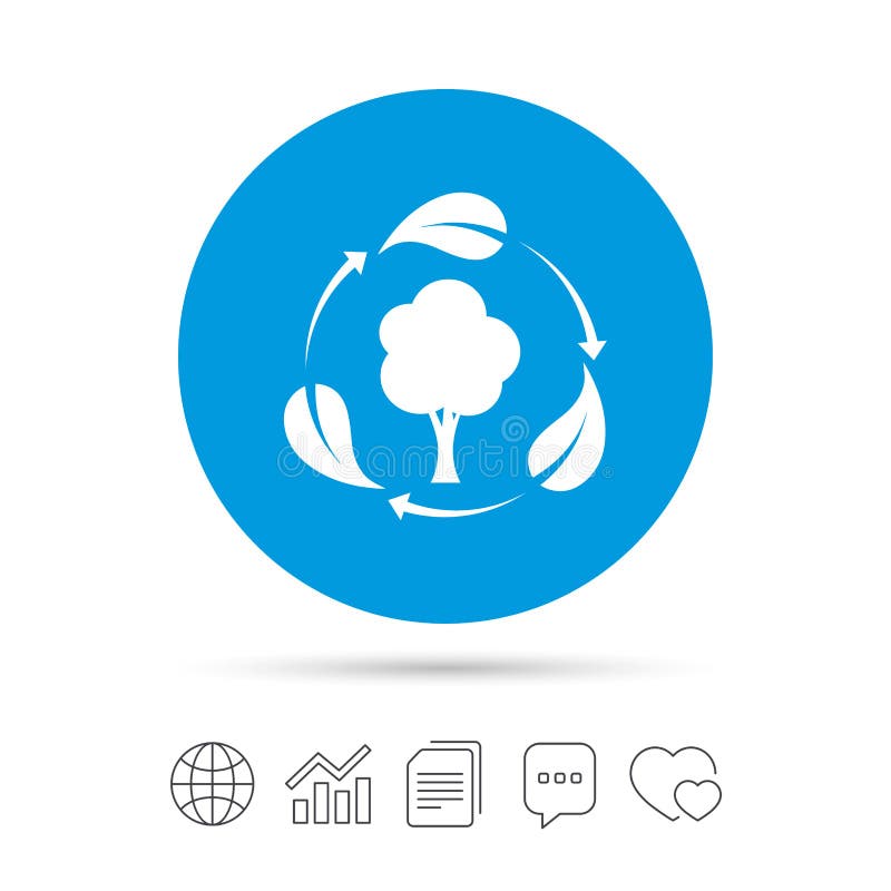 Fresh Air Sign Icon. Forest Tree with Leaves. Stock Vector ...