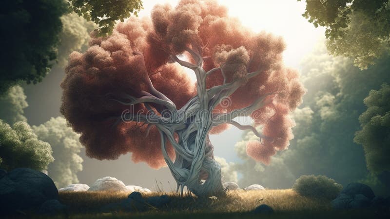 Fresh Air - Tree that Looks Like Lungs Stock Illustration ...