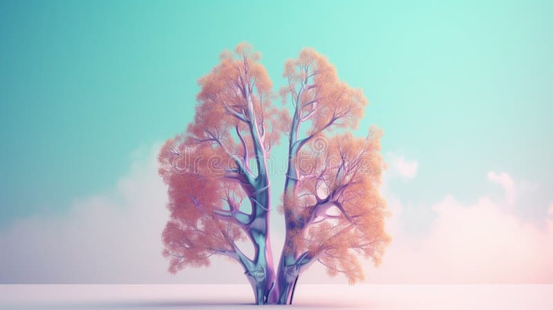 Fresh Air - Tree that Looks Like Lungs Stock Illustration ...