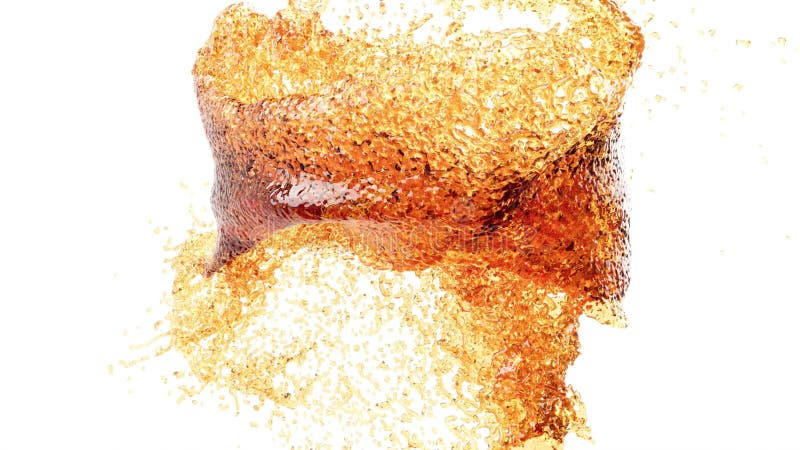 Fresh Alcohol Beer Splash on White Bg Super Slow Motion Stock Footage ...