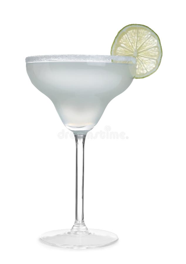 Fresh Alcoholic Margarita Cocktail on White Stock Photo - Image of ...