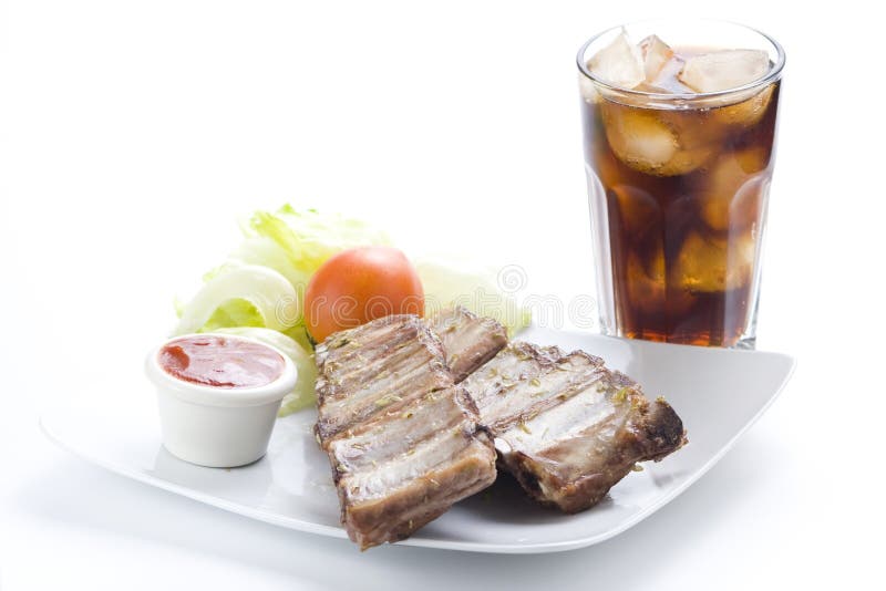 Fresh American Ribs Oregano Bbq Sausace Stock Image - Image of oregano ...