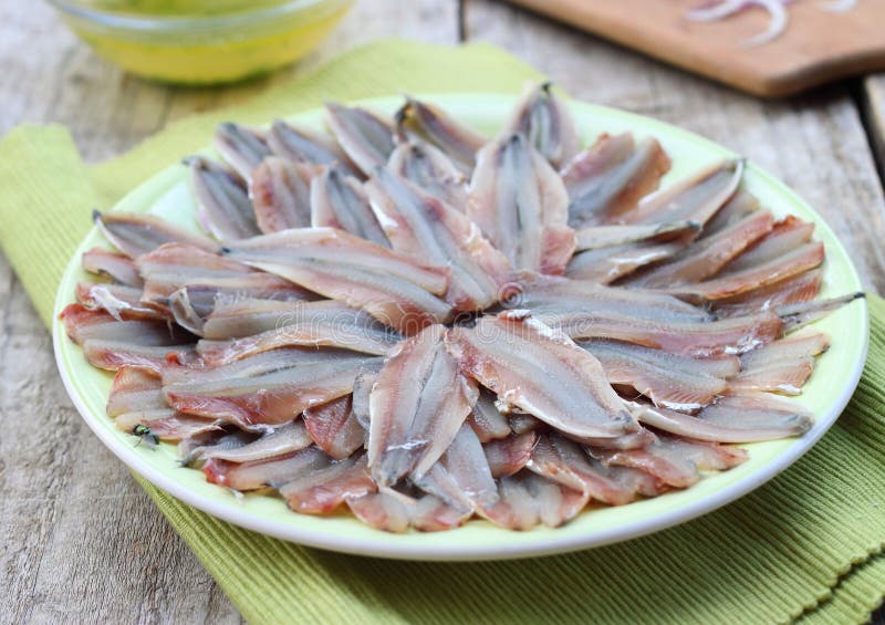 Fresh anchovies stock image. Image of fillet, sprat, delicacy - 20923909