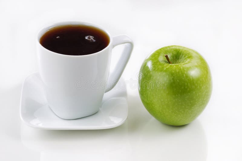 Fresh Apple and Coffee for Morning Breakfast Stock Photo - Image of ...