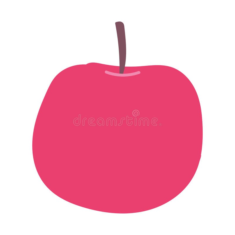Fresh Apple Fruit Nature Isolated White Background Stock Vector ... Fresh Apple Fruit Nature Isolated White Background Stock Vector ...