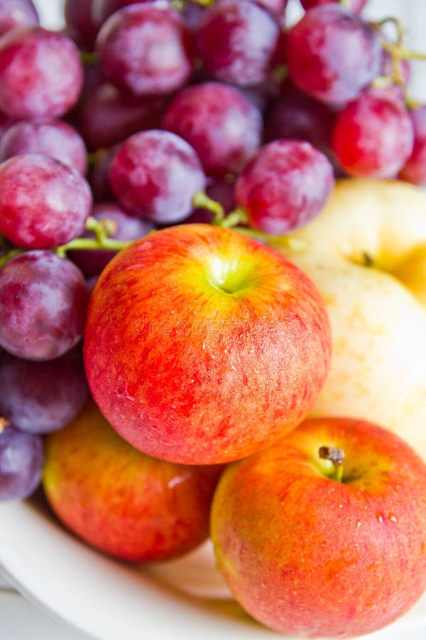Fresh apple and grape. stock image. Image of fruit, delicious - 27310985