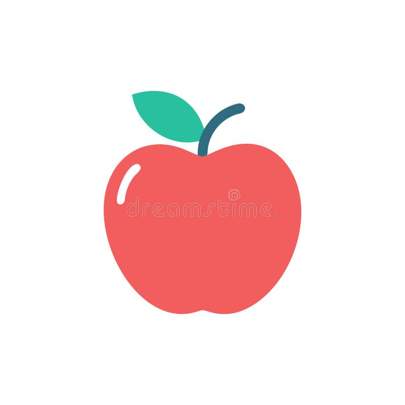 Fresh Apple Icon for Healthy Lifestyle Stock Illustration ...
