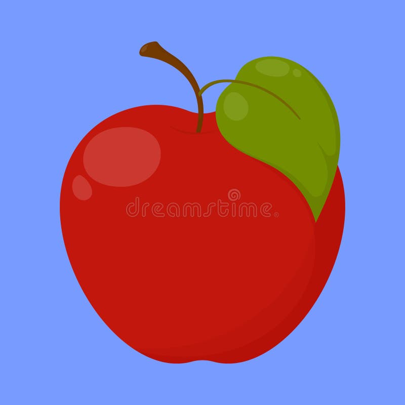 Fresh Apple Icon Vector. Apple Fruit Vector Stock Vector - Illustration ...