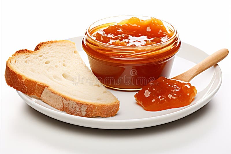 Fresh Apple Jam on White Background, Perfect for Text and Designs, Made ...