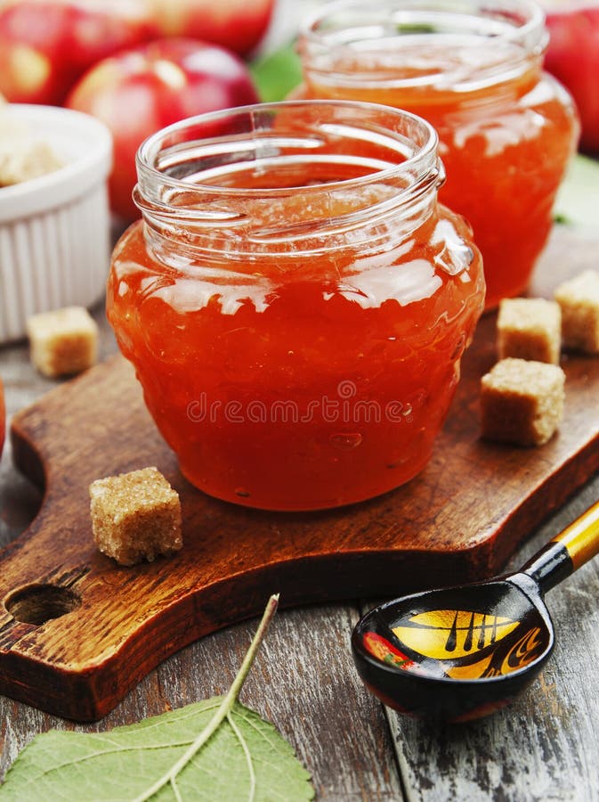 Fresh apple jam stock image. Image of vitamin, green - 170102723