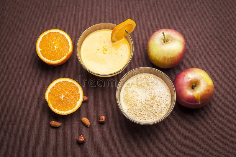 Vitamin Refresh: Apple-Orange Detox Juices Stock Image - Image of tasty ...