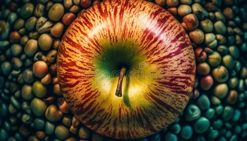 Fresh Apple, Ripe and Healthy, a Gourmet Snack Generated by AI Stock ...