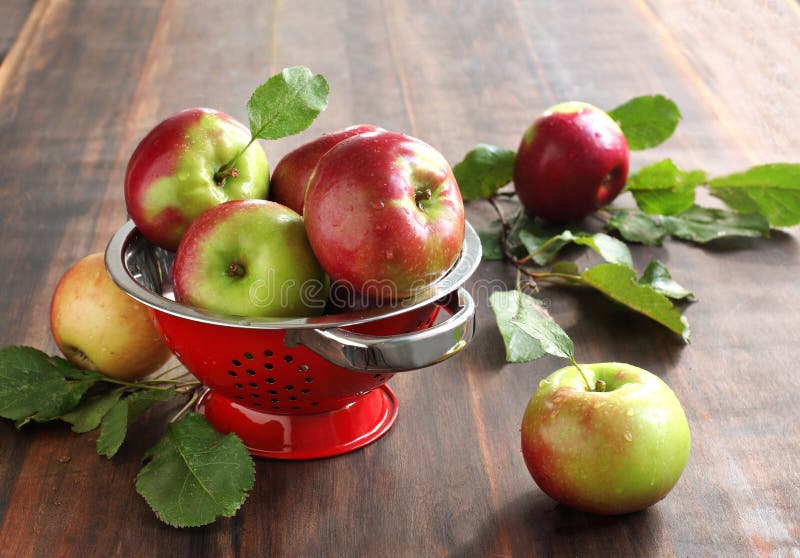 Fresh apples stock image. Image of diet, board, green - 26711015