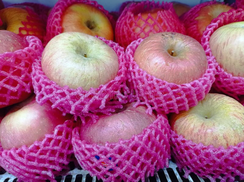 Fresh Apples for Sale at a Minimarket Stock Image - Image of sale ...