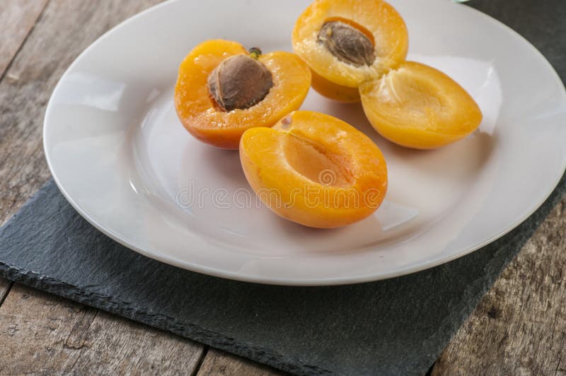 Fresh apricot cut stock image. Image of delicious, cloth - 82654895