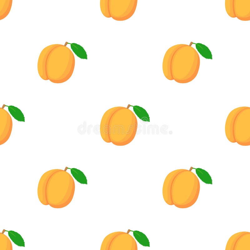 Fresh Apricot Pattern Seamless Vector Stock Vector - Illustration of ...