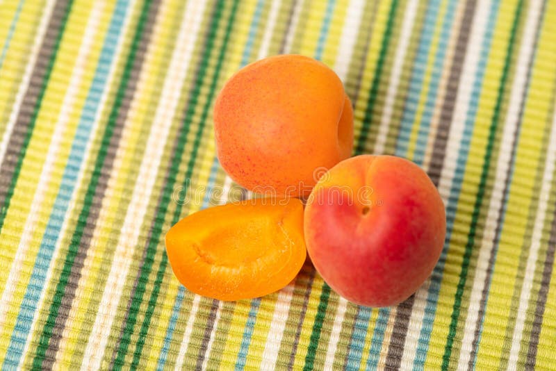 Fresh Apricot Whole and in Pieces Stock Image - Image of vitamins, food ...
