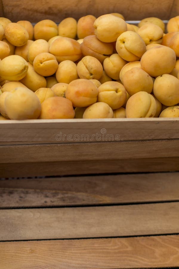 Fresh Apricot and Wood Box Abstract Fruit Colorful Pattern Texture ...