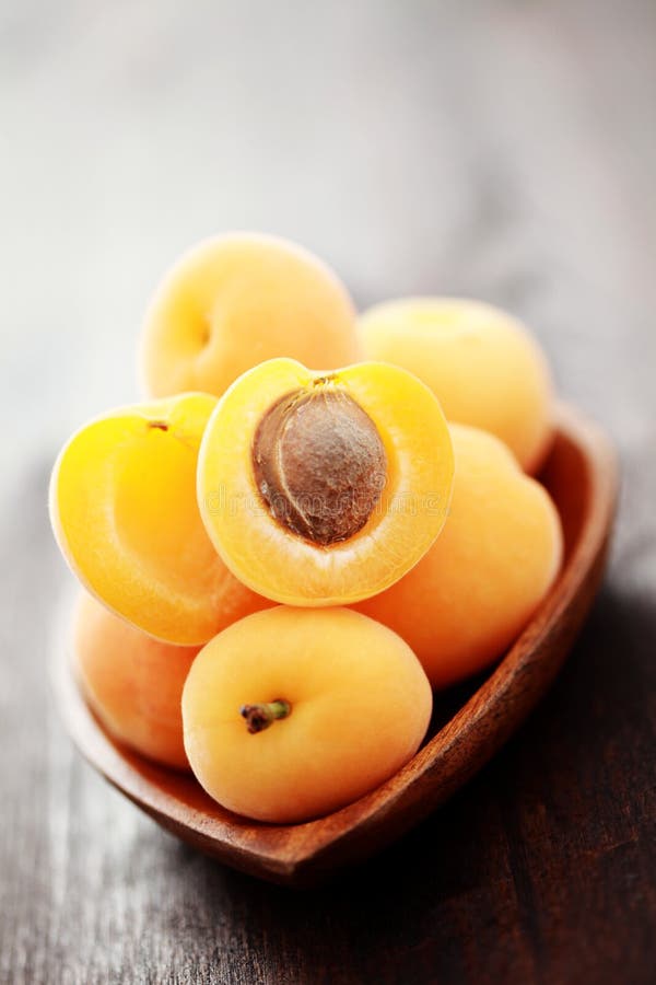 Fresh apricots with leafs stock photo. Image of path, group - 2661114