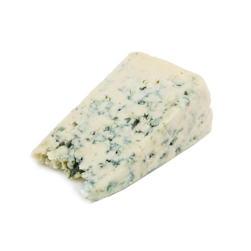 Fresh Aromatic Blue Cheese Isolated on the White Stock Photo - Image of ...