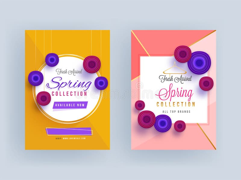 Fresh Arrival Spring Collection Template or Flyer Design. Stock ...