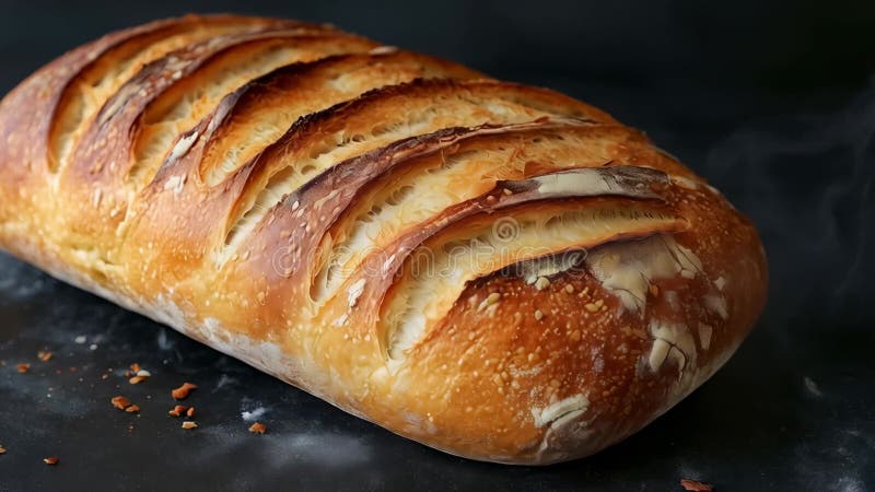 Fresh Artisan Bread Loaf with Crispy Crust and Soft Interior Stock ...