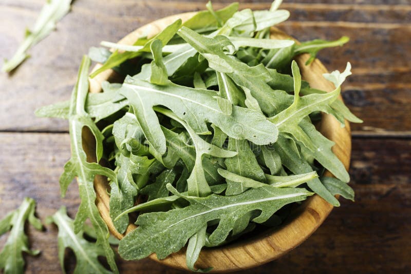 Fresh Arugula Leaves, Rucola Stock Photo - Image of bunch, nature ...