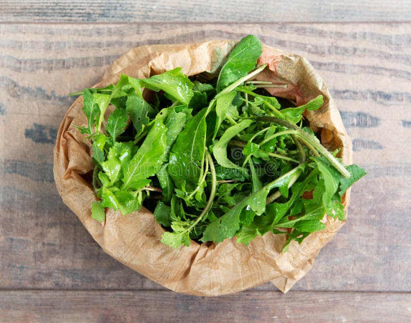 Fresh Arugula Salad in the Paper Bage Stock Image - Image of nature ...