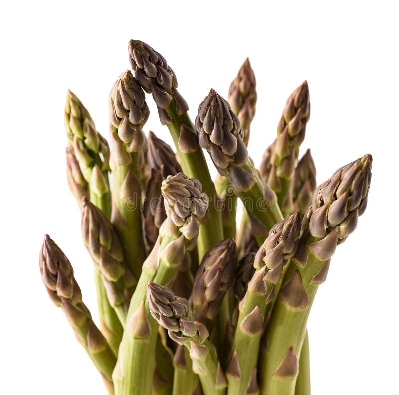 Fresh Asparagus Spears Resting on a Wooden Surface in Natural Light ...