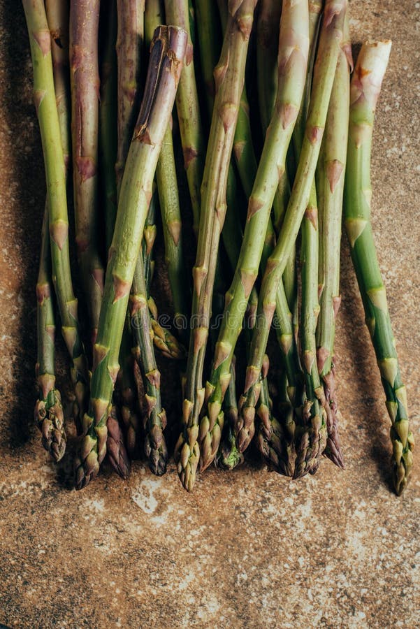 Raw Organic Asparagus Spears, Grown without Pesticides. Stock Image ...