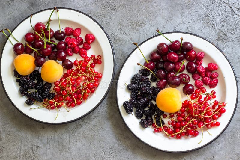 Fresh Assorted Fruit and Berries Stock Photo - Image of assortment ...