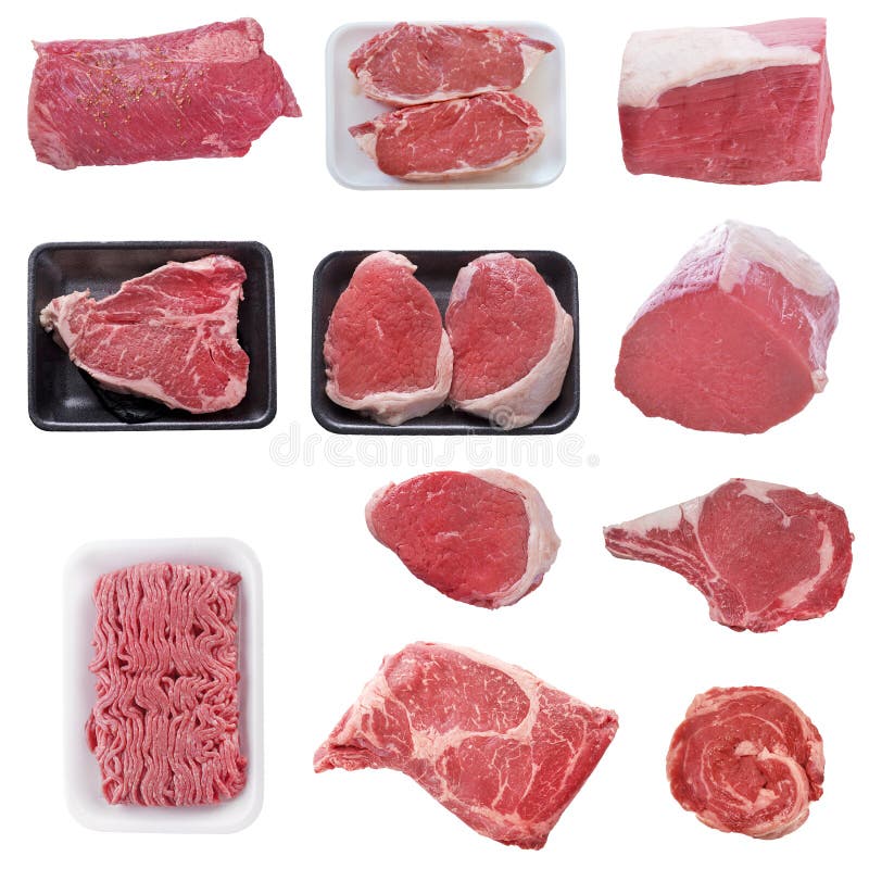Fresh assorted raw beef stock image. Image of chop, bone - 123945035