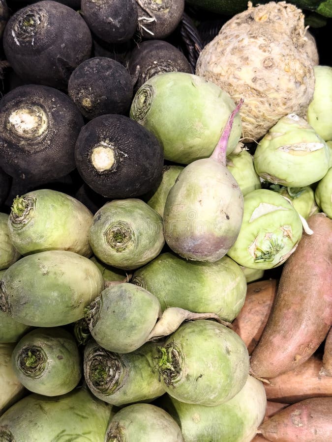 Fresh Assortment Root Vegetables Market Display Harvest Season Stock ...