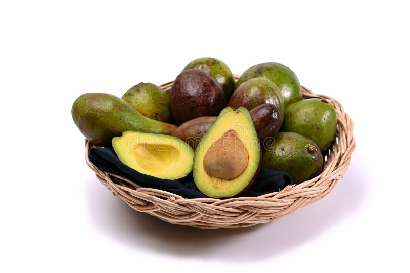Avocado in Basket. Healthy Fruits Concept Stock Image - Image of diet ...