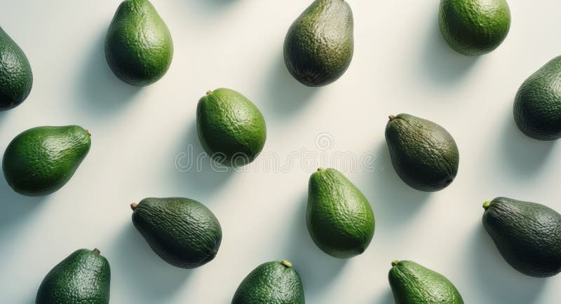 Fresh Avocados Spread on Light Background for Healthy Eating Stock ...
