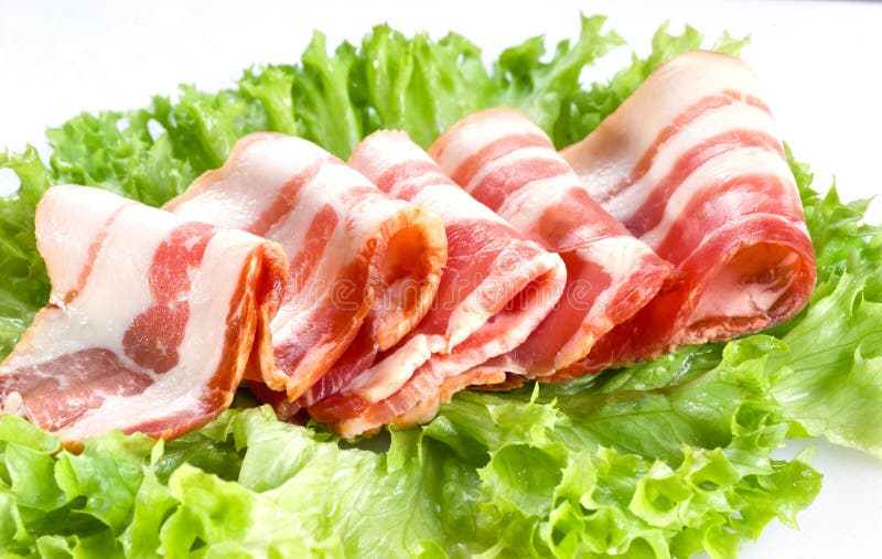 Fresh bacon stock photo. Image of sliced, meat, snack - 33663020