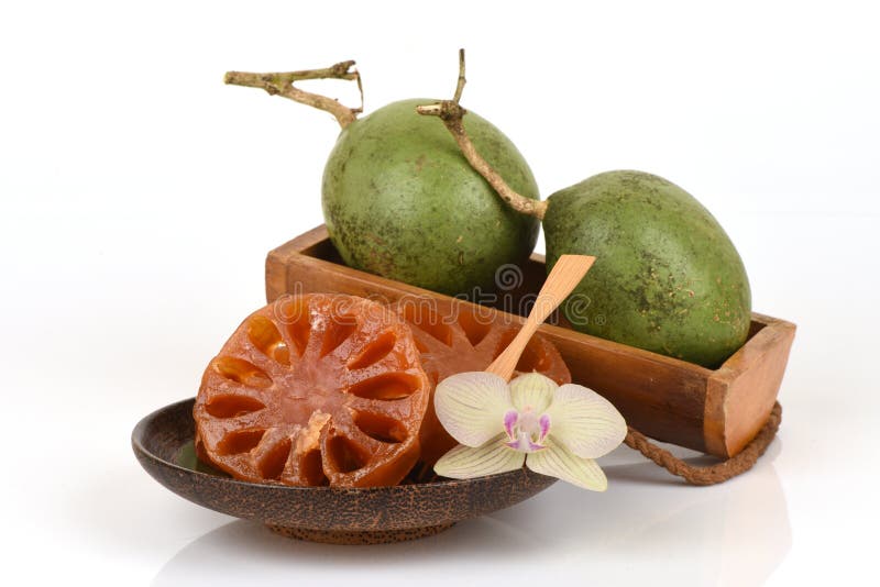 Fresh Bael and Candy Bael, Fruit of Thailand. Stock Image - Image of ...